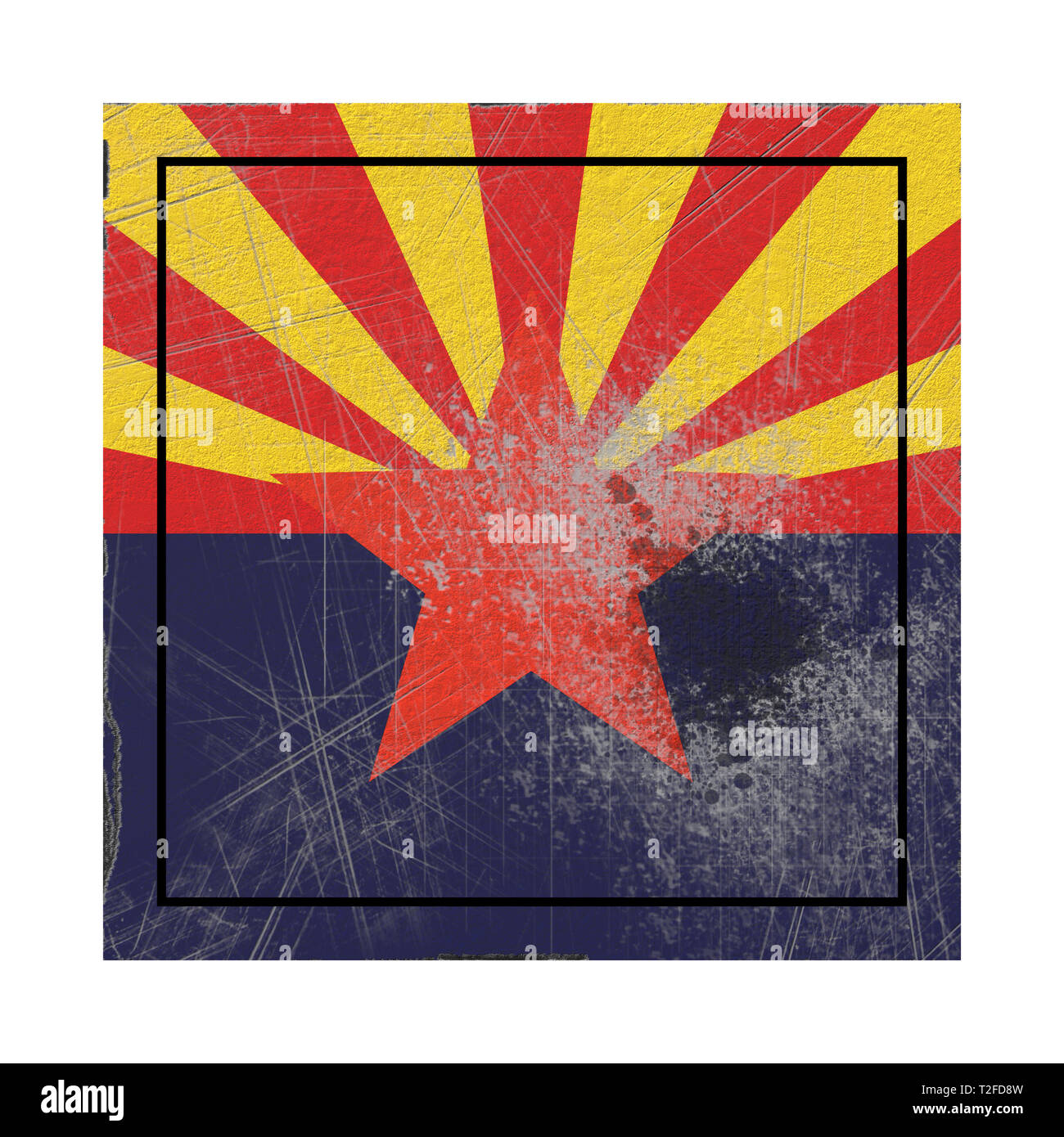 Arizona flag grunge texture hi-res stock photography and images - Alamy