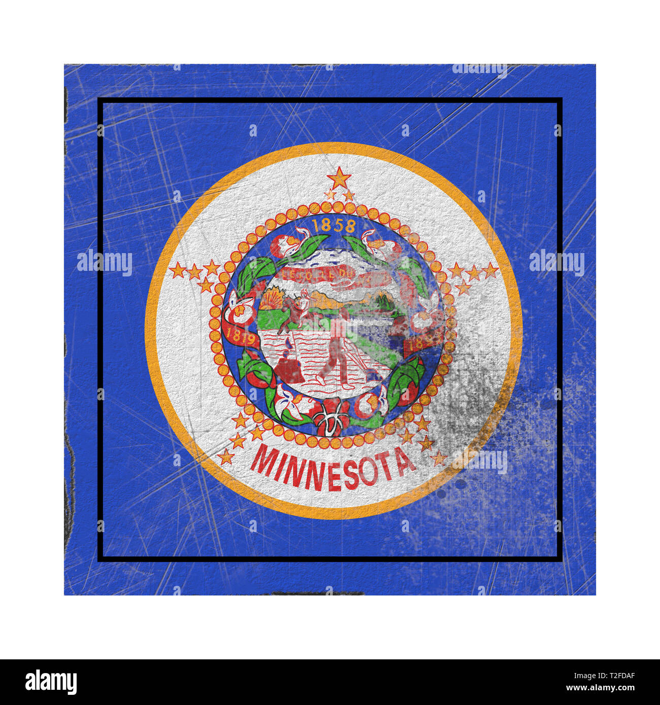 3d rendering of a Minnesota State flag waving Stock Photo - Alamy