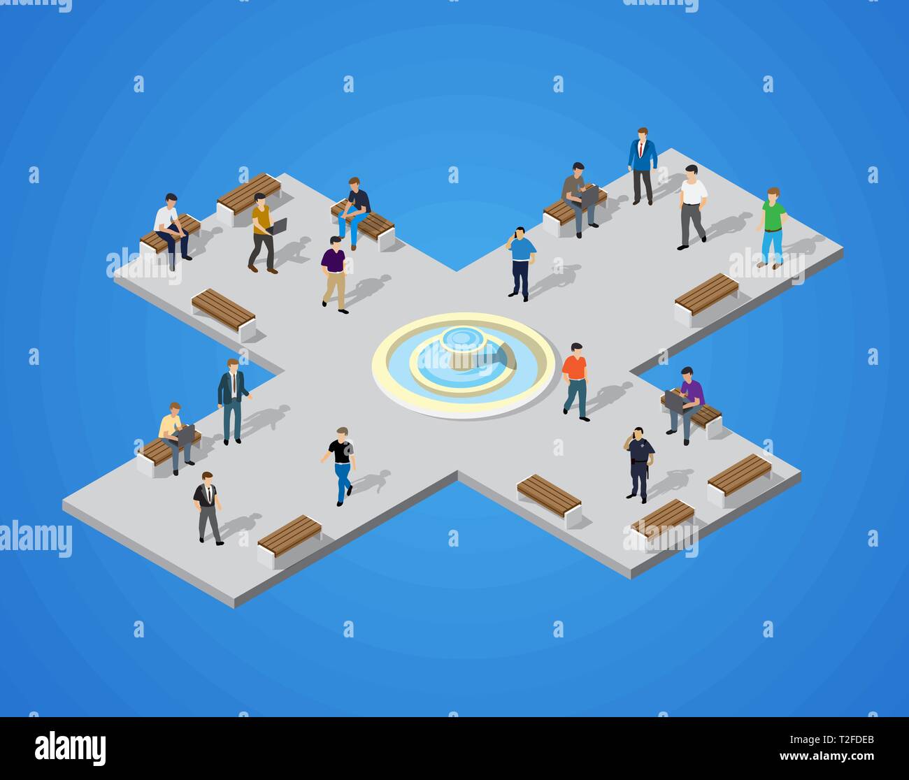 Isometric people vector hi-res stock photography and images - Alamy