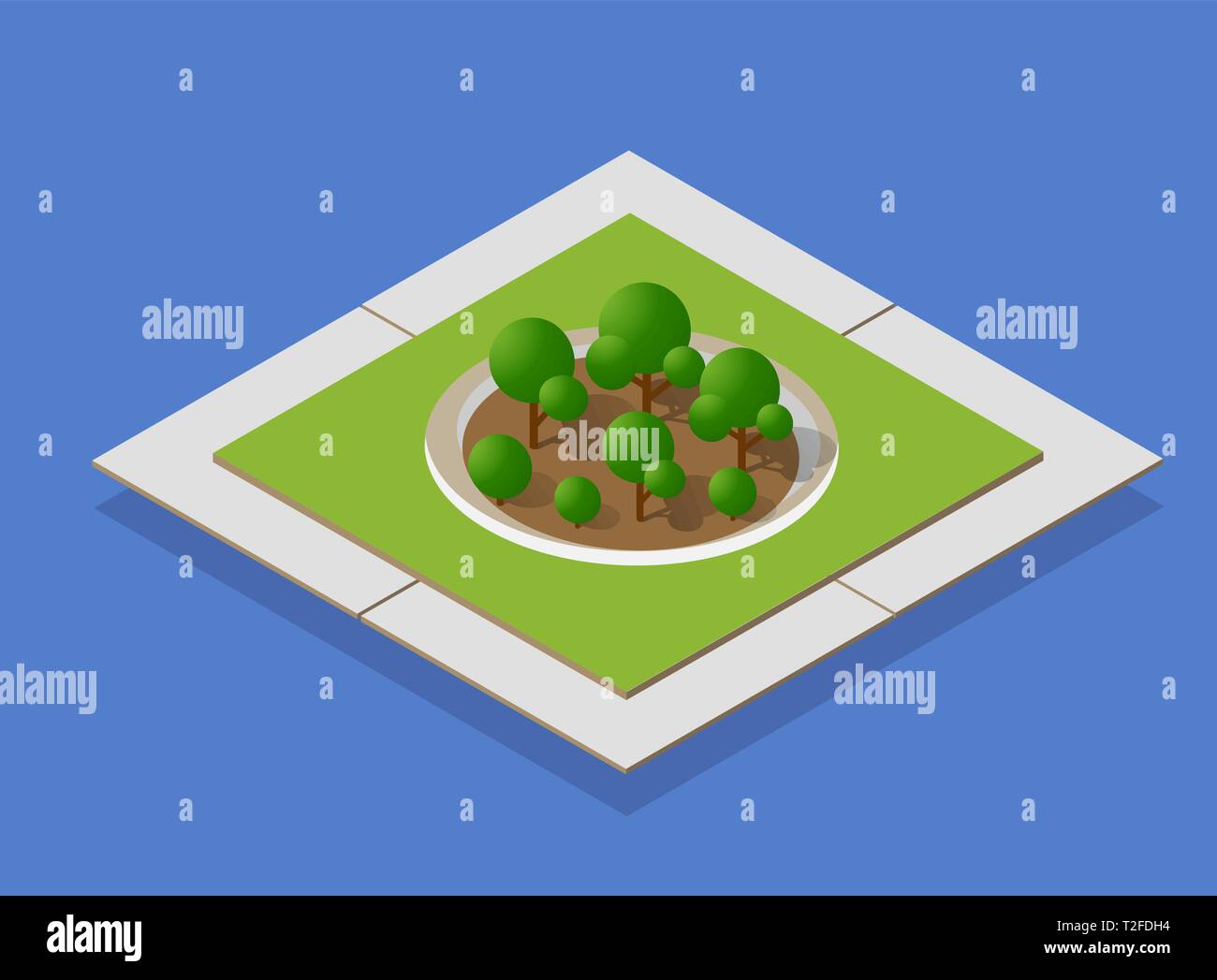 Flower bed botanical garden Stock Vector Images - Alamy