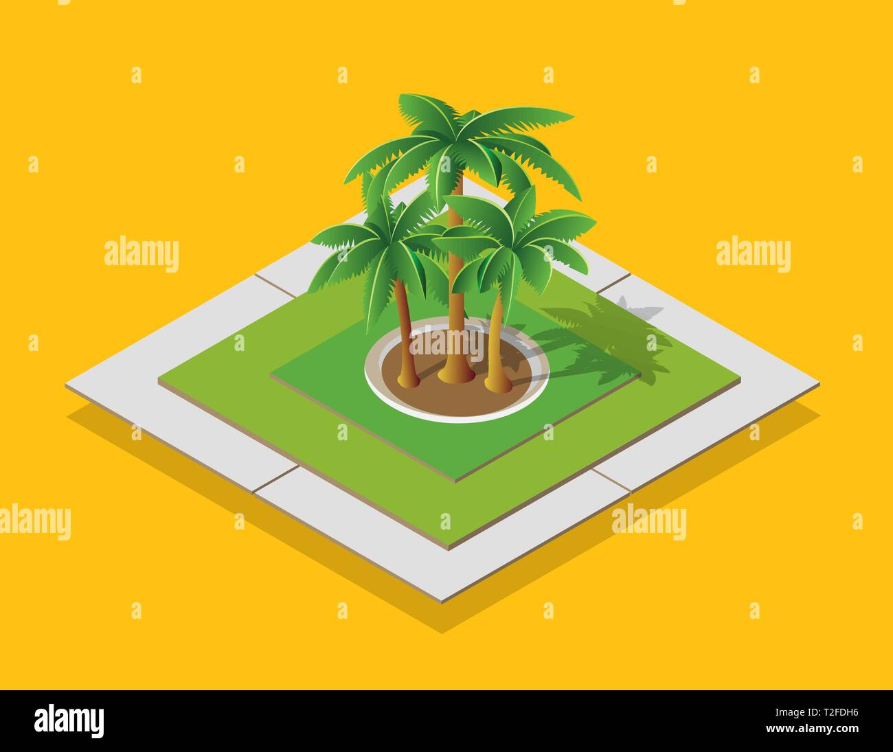 In tropical park palm trees Stock Vector Images - Alamy