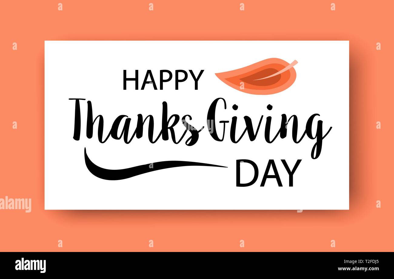 Lettering Thanksgiving Card Holiday Template Stock Vector Image & Art ...