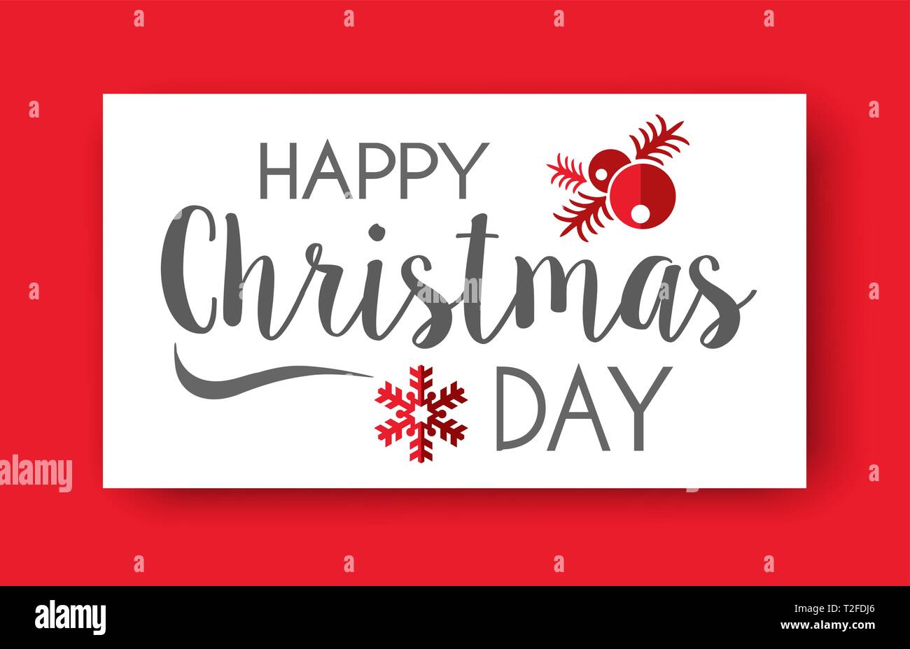 Lettering Christmas Card Holiday Template. Vector business card ...