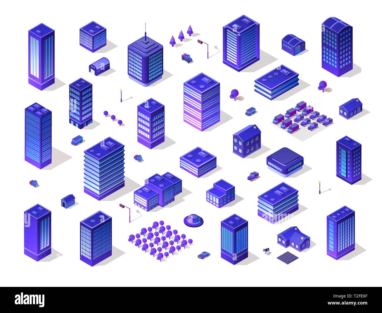 Neon urban town street Cut Out Stock Images & Pictures - Alamy