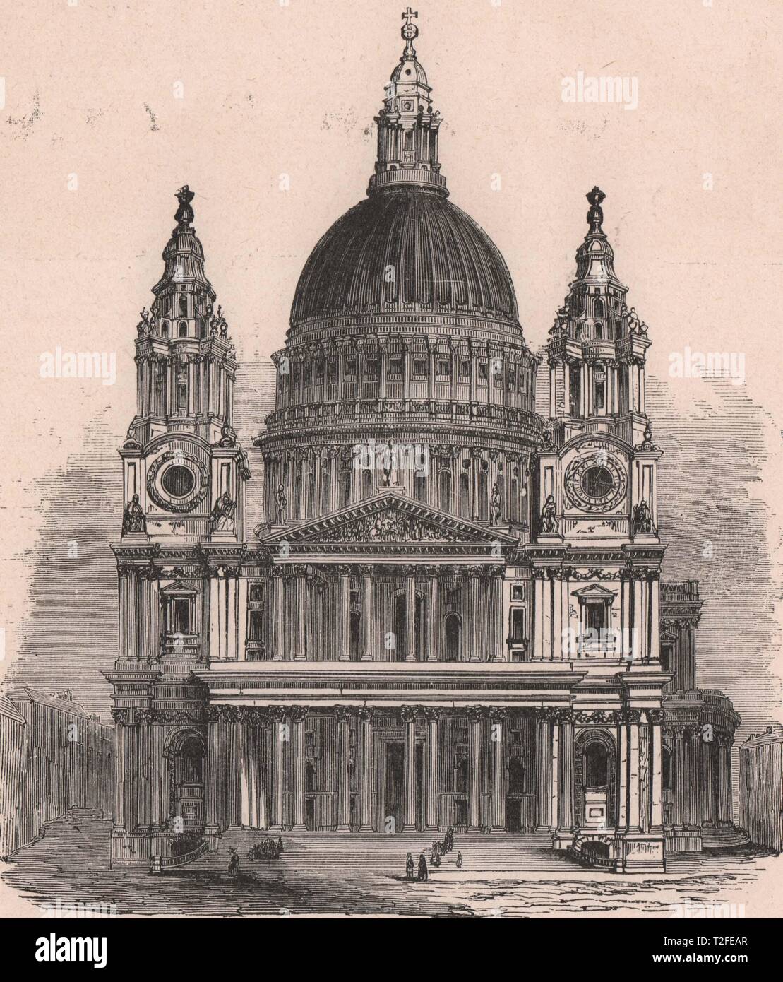 Front view of St Paul's Cathedral Stock Photo - Alamy
