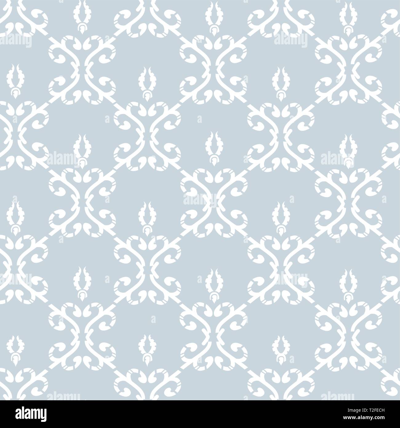 Seamless repeating pattern damask style background illustrations vector ...