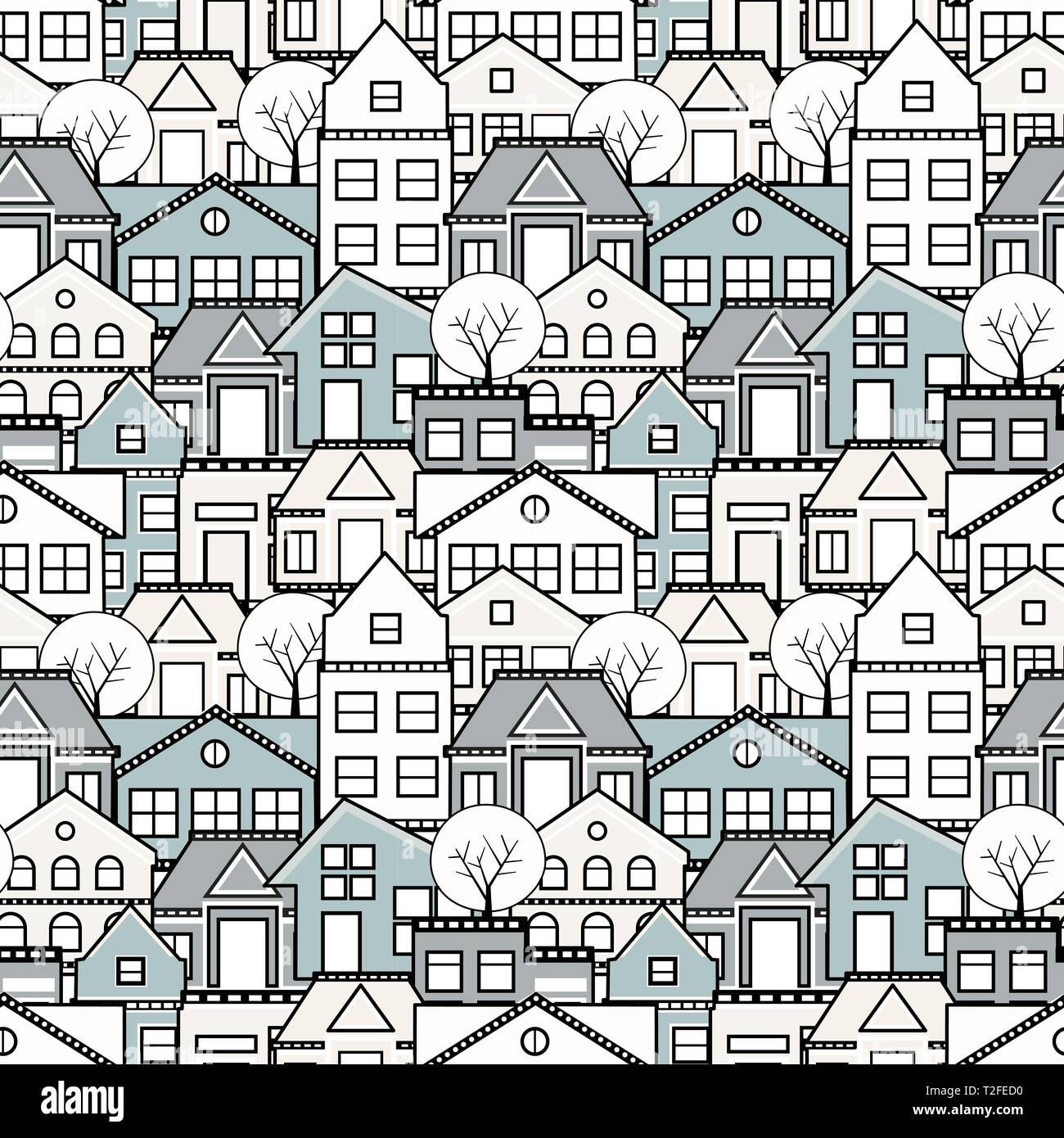 Seamless repeating pattern city urban style background illustrations ...