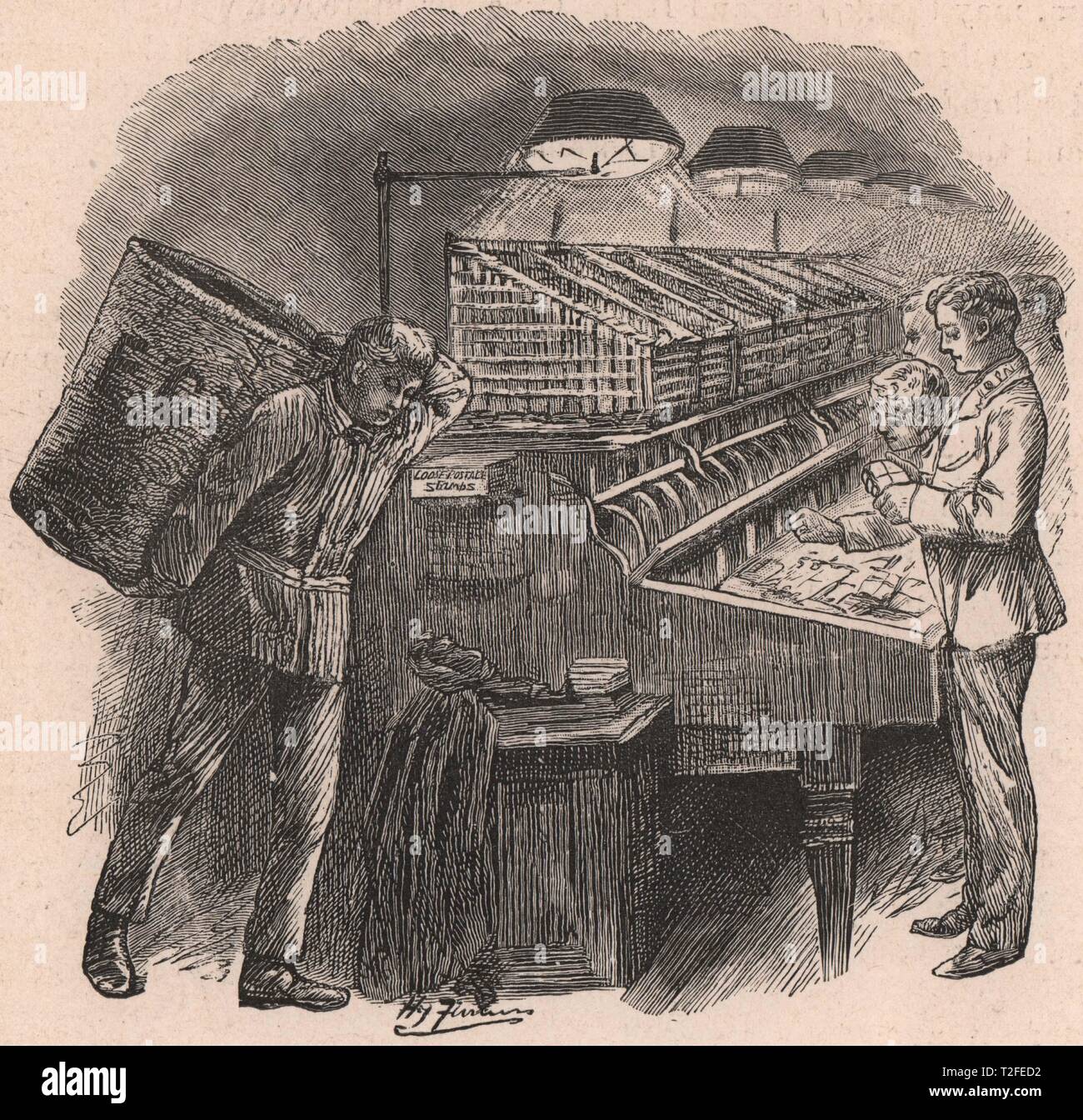 Sorting Letter Packets Stock Photo - Alamy