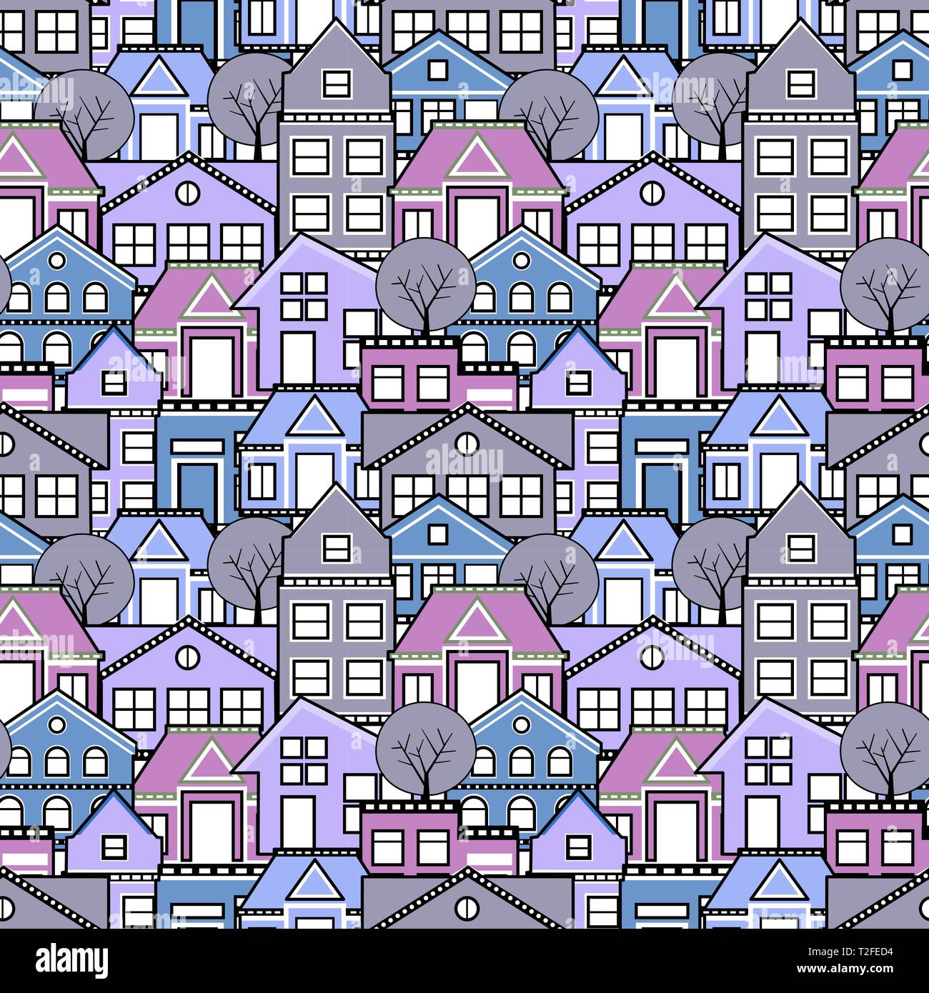 Seamless repeating pattern city urban style background illustrations ...
