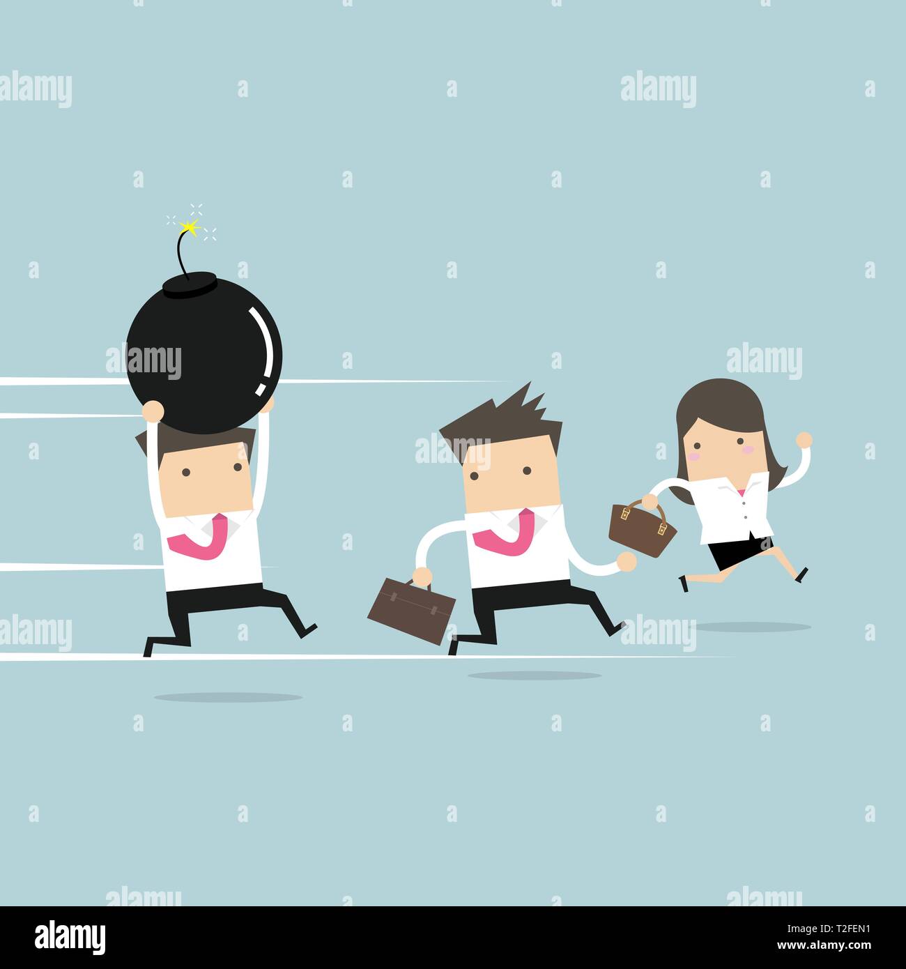 Illustration man holding bomb Stock Vector Images - Alamy