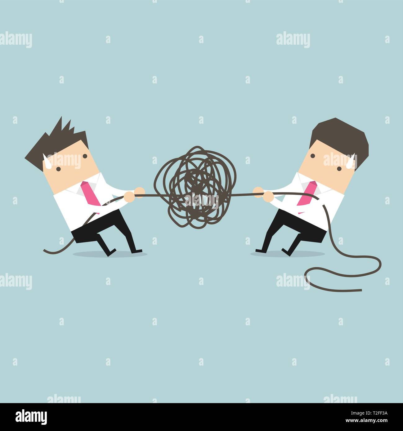 Cartoon Illustration Man Trying Fix High Resolution Stock Photography ...