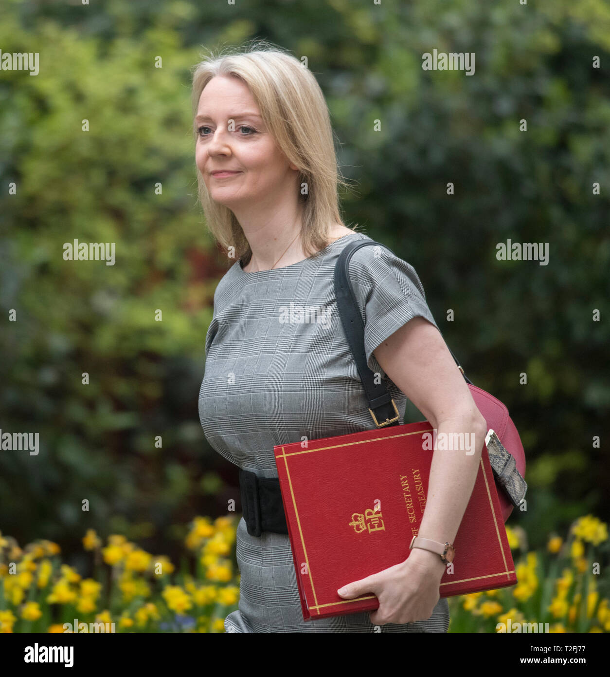 Downing Street, London, UK. 2 April 2019. Elizabeth Truss, Chief ...