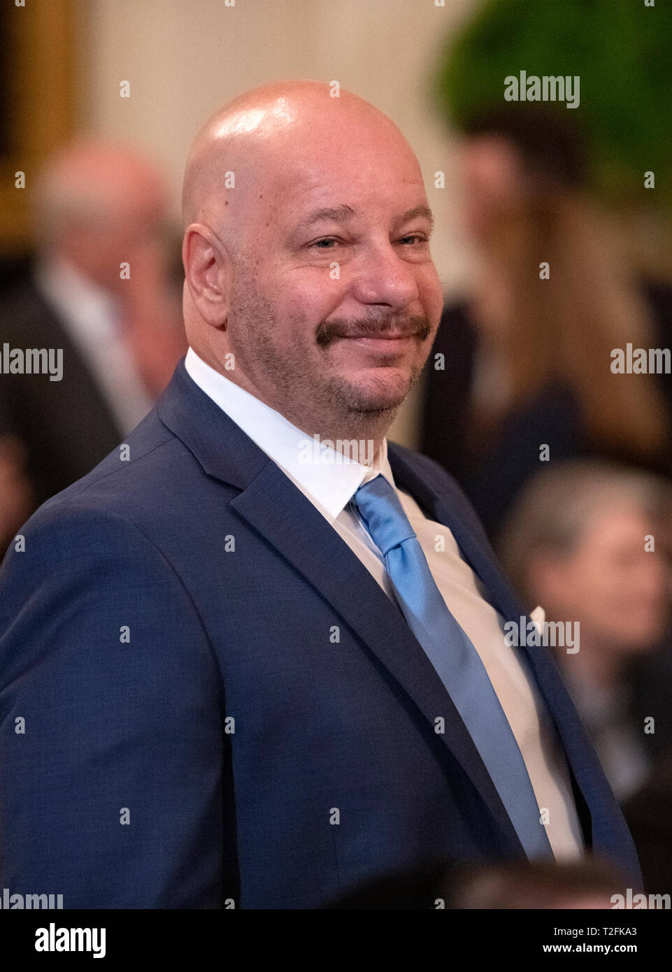 Comedian Jeff Ross looks on prior to United States President Donald J ...