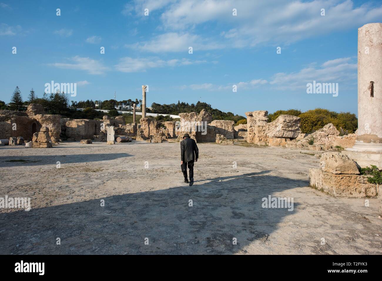 Tunis. 2nd Apr, 2019. Photo taken on April 2, 2019 shows the ruins of ...