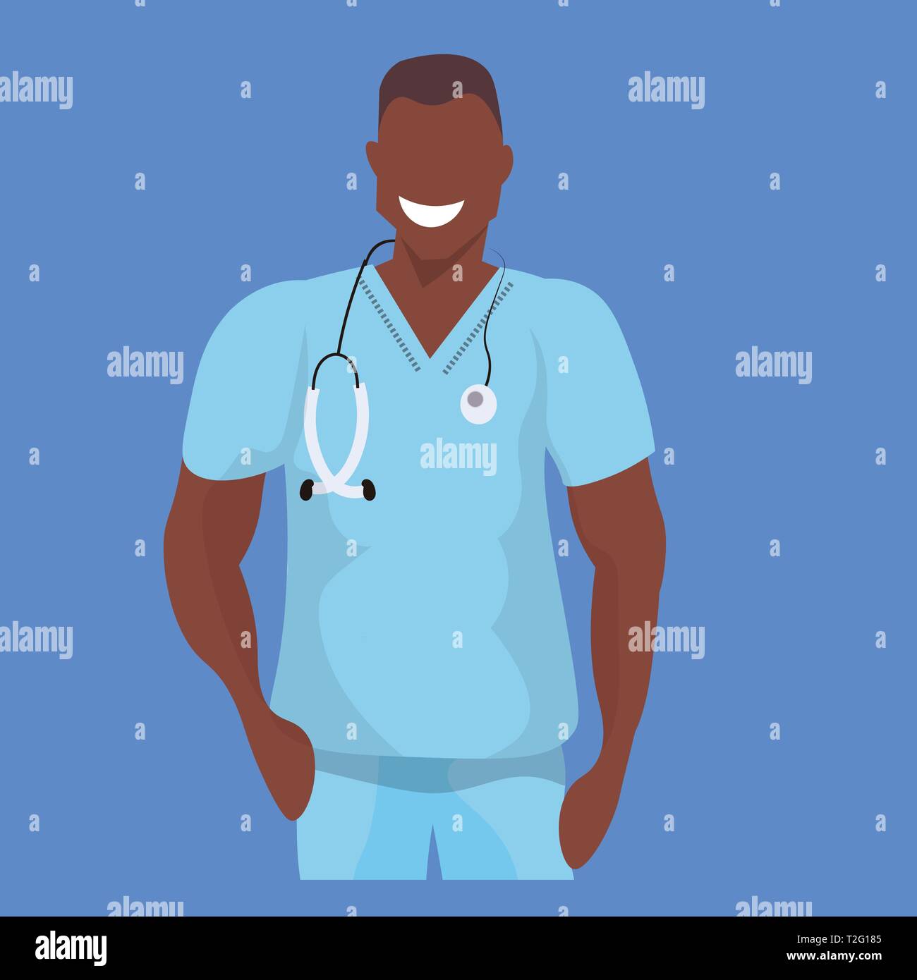 african male doctor with stethoscope man medical clinic worker in ...