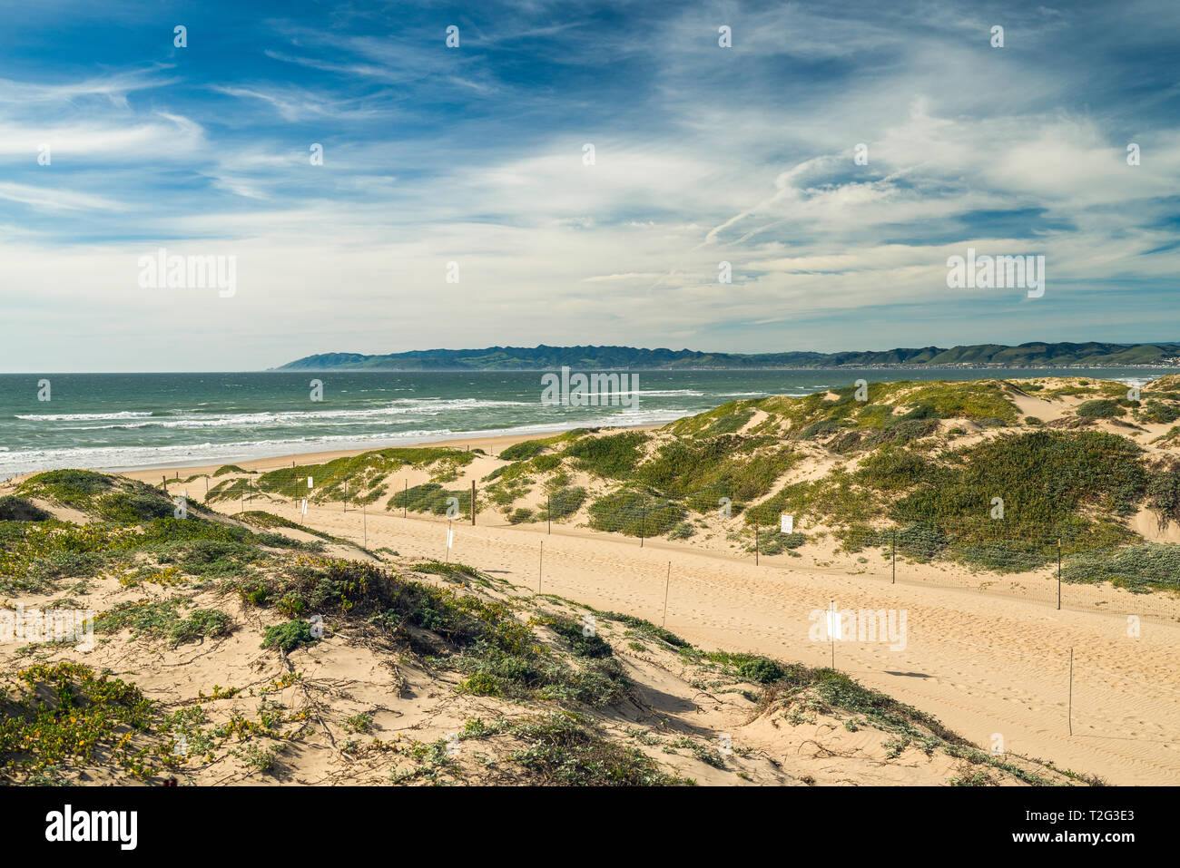 Footpath through Sand Dunes and Ocean View. Oso Flaco Lake Natural Area ...