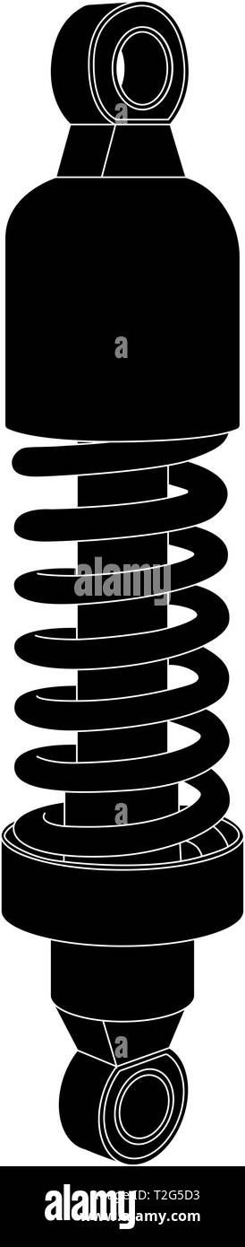 Shock absorber. Vector 3d illustration isolated on white background ...