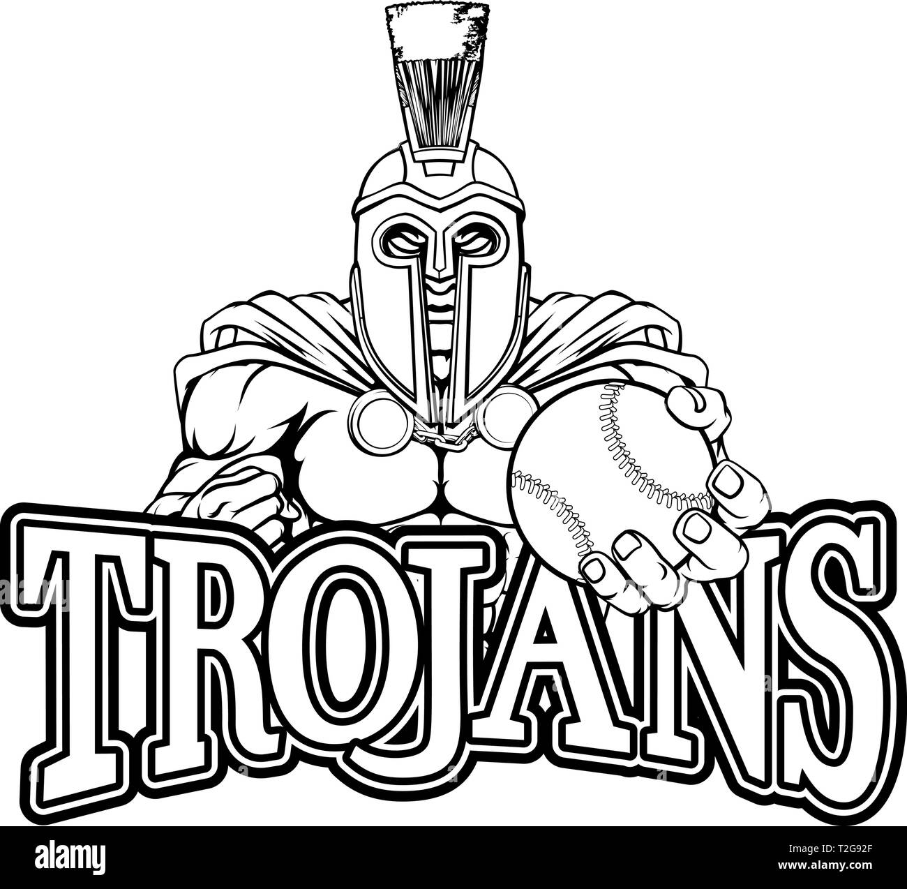 Spartan Trojan Baseball Sports Mascot Stock Vector Image & Art - Alamy