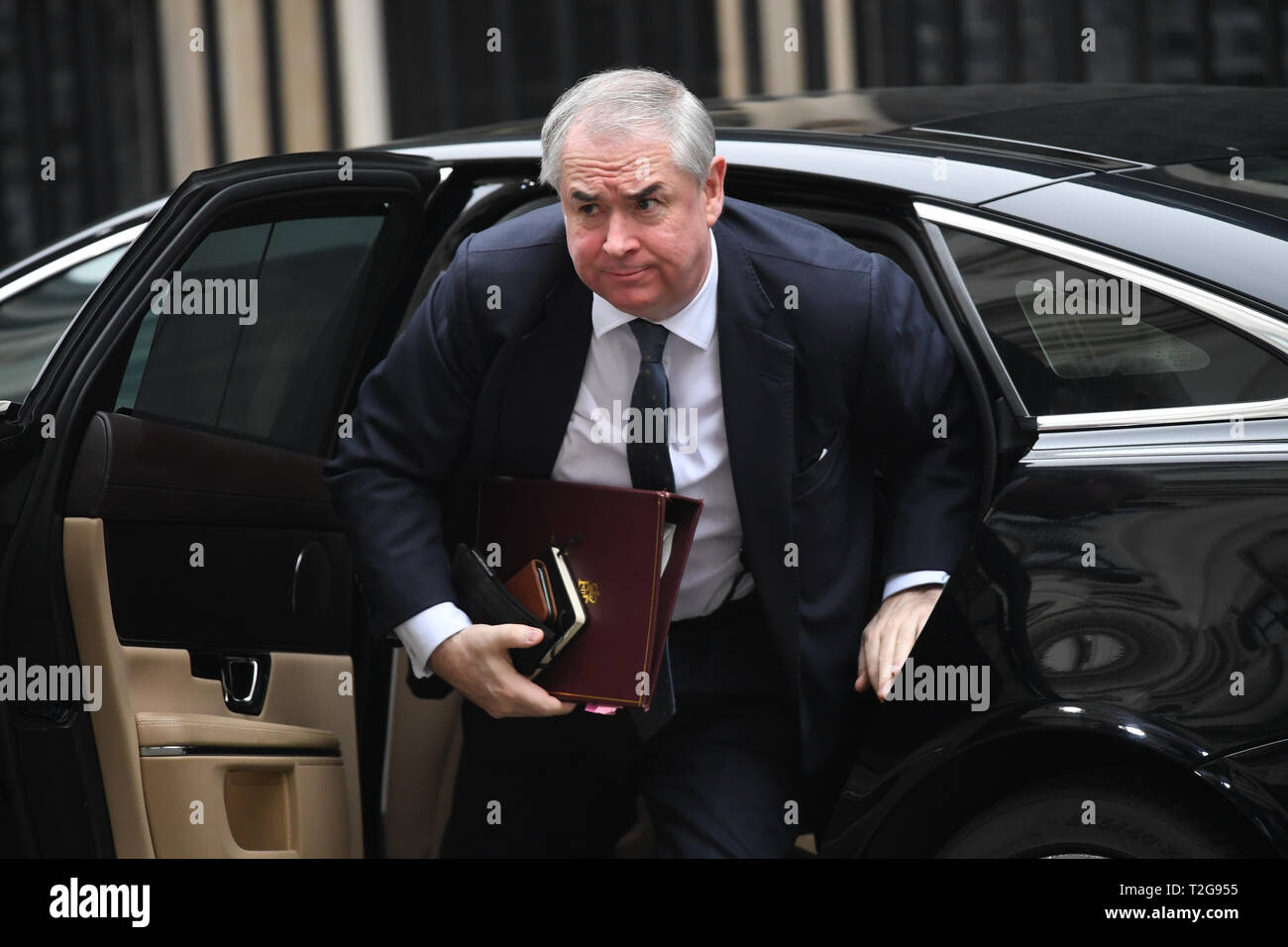 Attorney General Geoffrey Cox arrives in Downing Street, London, for a ...