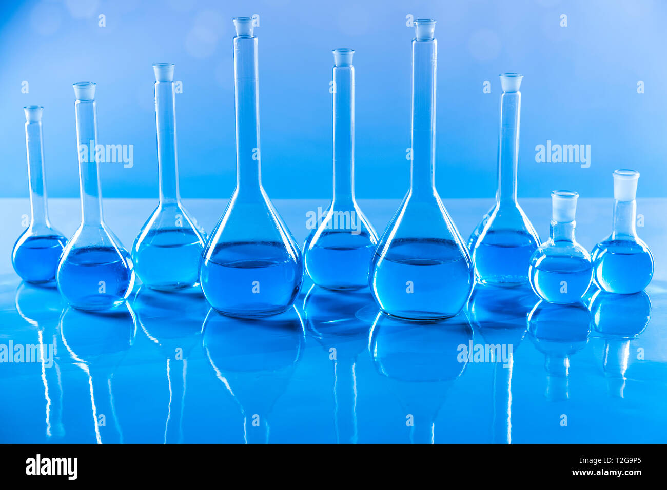 Laboratory Research and Development. Scientific glassware for chemical ...