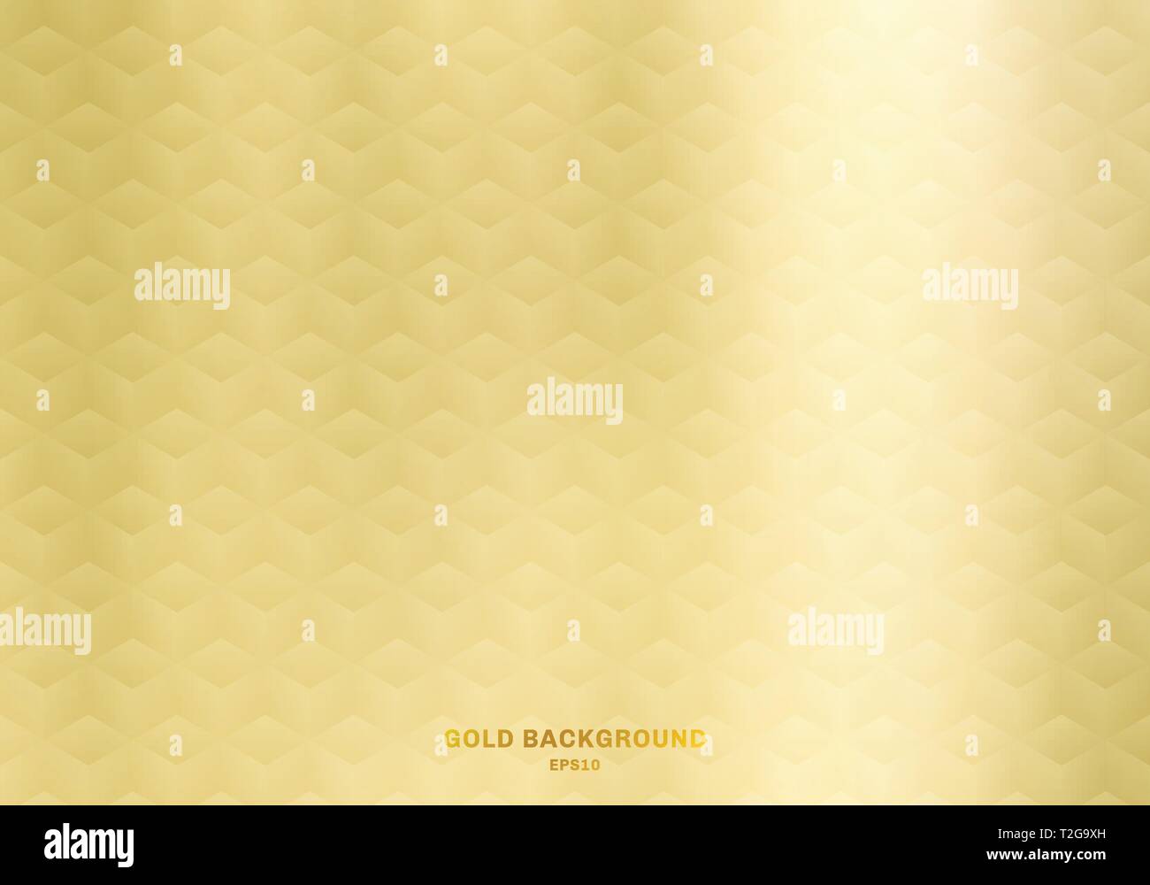 3D realistic cubes pattern geometric symmetry gold gradient color ...