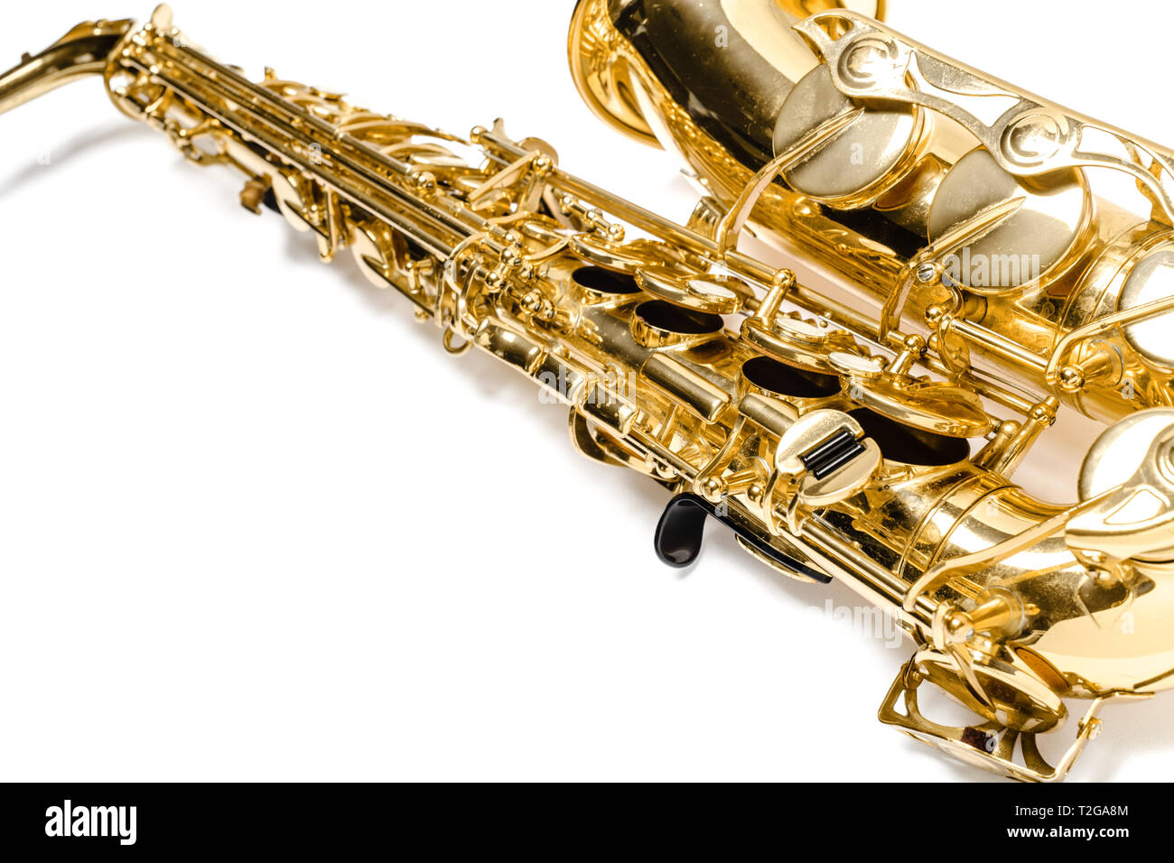 Saxophone Jazz instrument isolated Stock Photo - Alamy