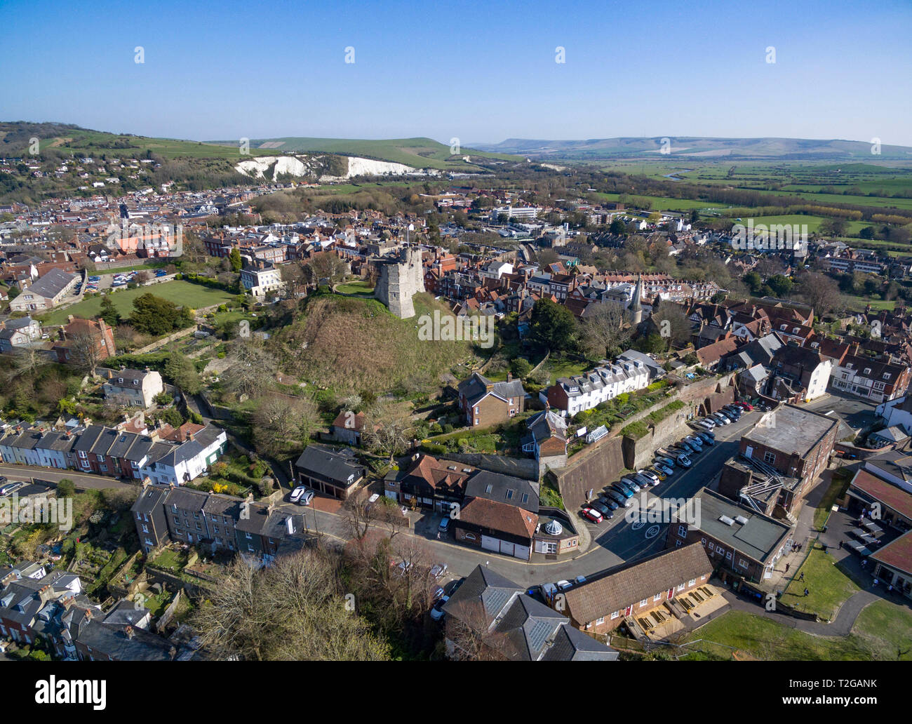 Aerial Lewes Castle High Resolution Stock Photography and Images - Alamy