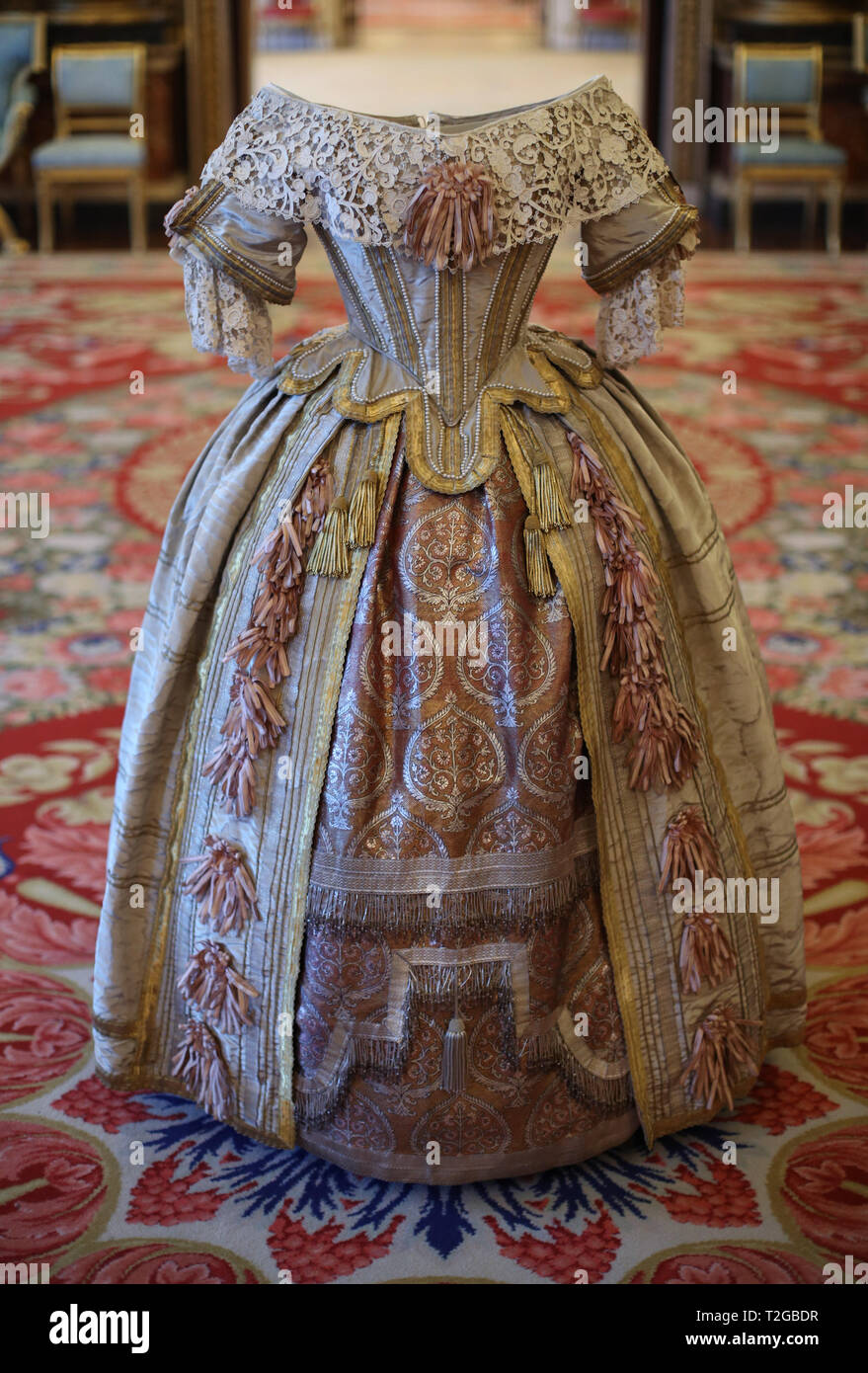 Queen Victoria's Stuart Ball costume, during the preview for the Queen ...