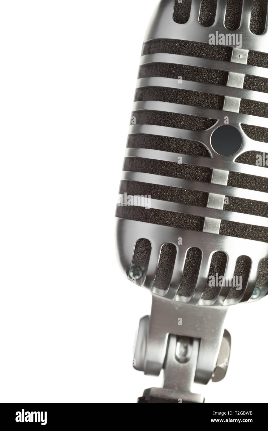 professional microphone isolated on white Stock Photo - Alamy