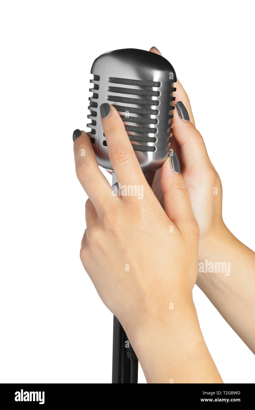 audio microphone retro style Stock Photo - Alamy