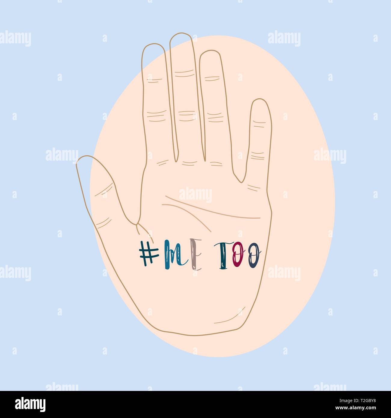 Girl power Me too vector illustration concept Hand drawn woman with ...