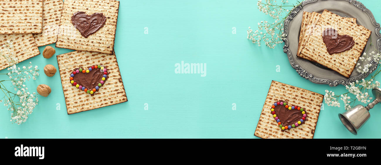 Pesah celebration concept (jewish Passover holiday) with chocolate ...