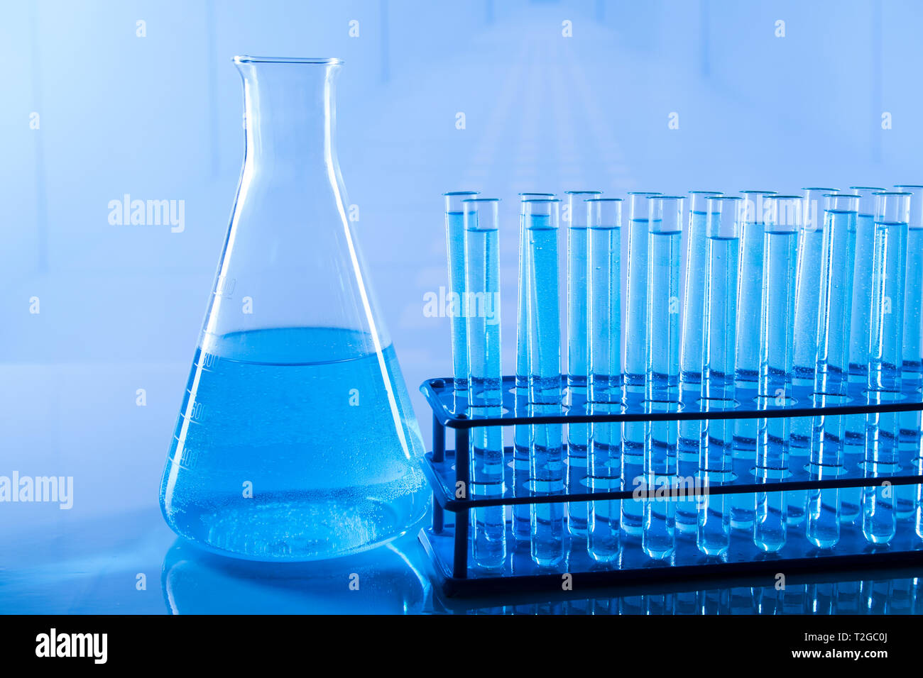 Laboratory Research and Development. Scientific glassware for chemical ...