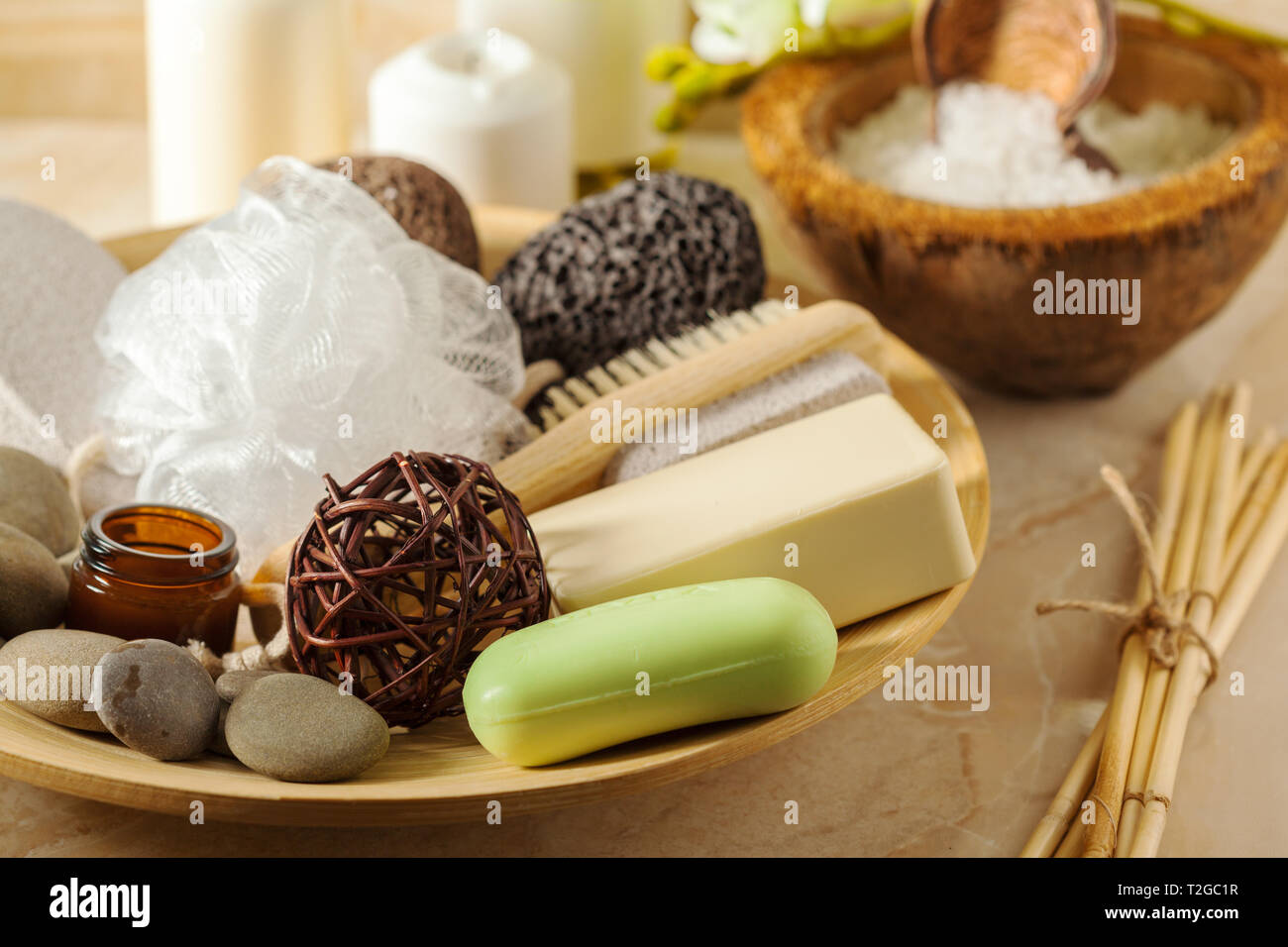 Spa products, spa concept Stock Photo - Alamy