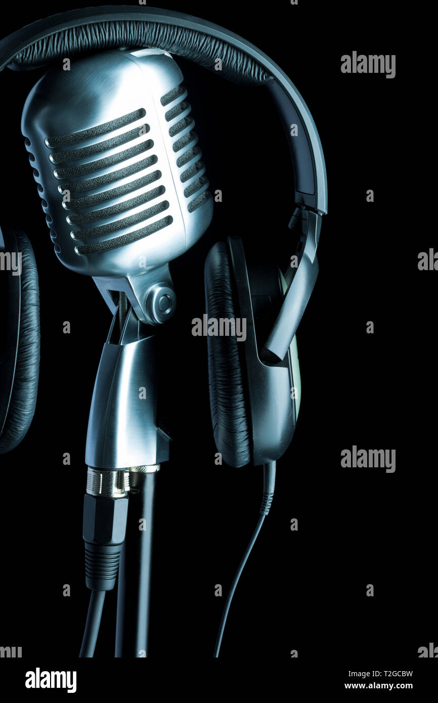 audio microphone retro style Stock Photo - Alamy