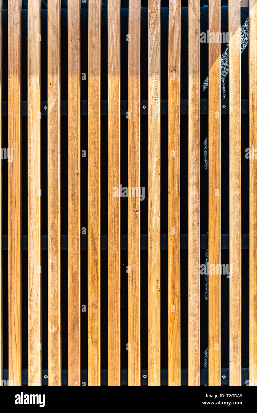 Wooden slat wall hi-res stock photography and images - Alamy
