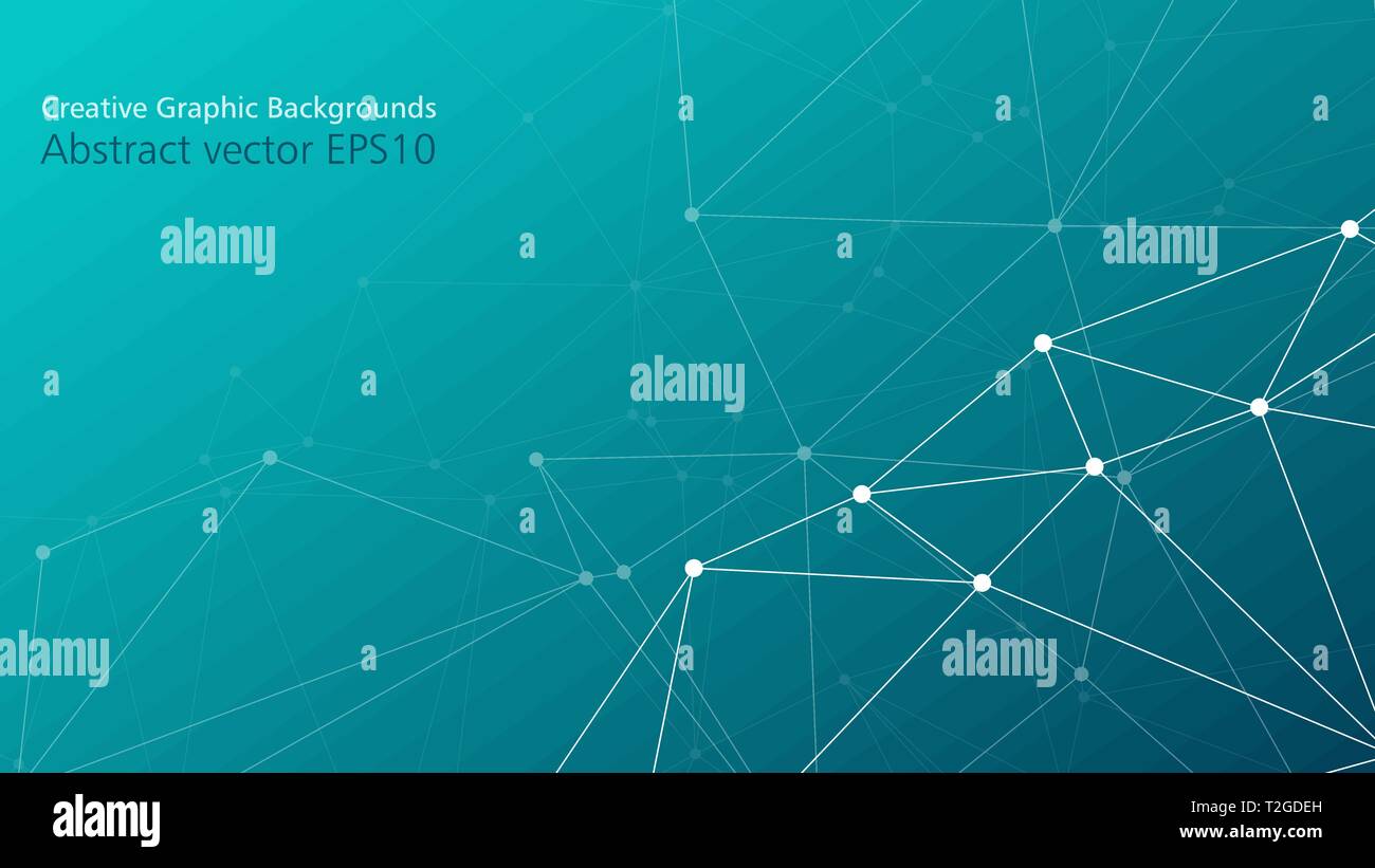 Machine learning digital connections, circle dots and triangle lines ...