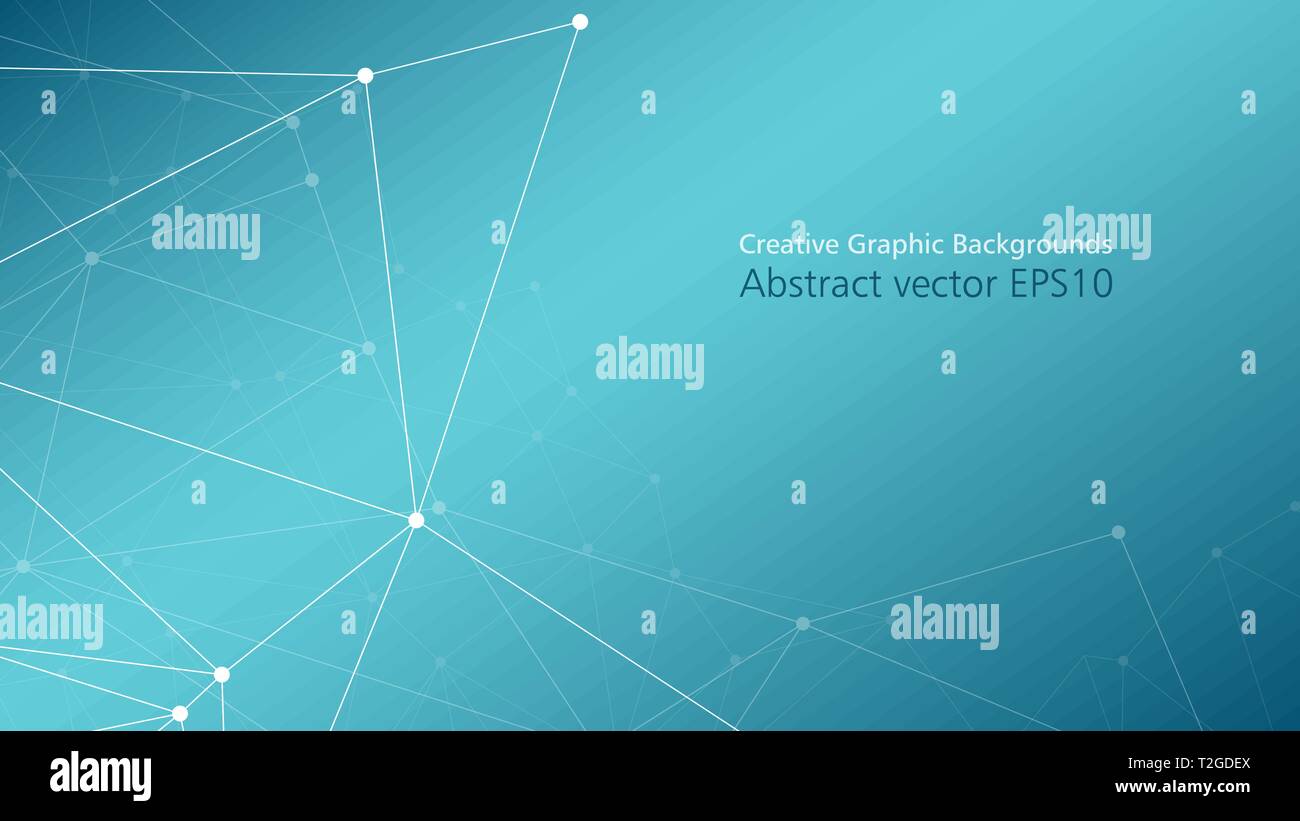 Digital connection structure wires, vector triangles shapes backdrop ...