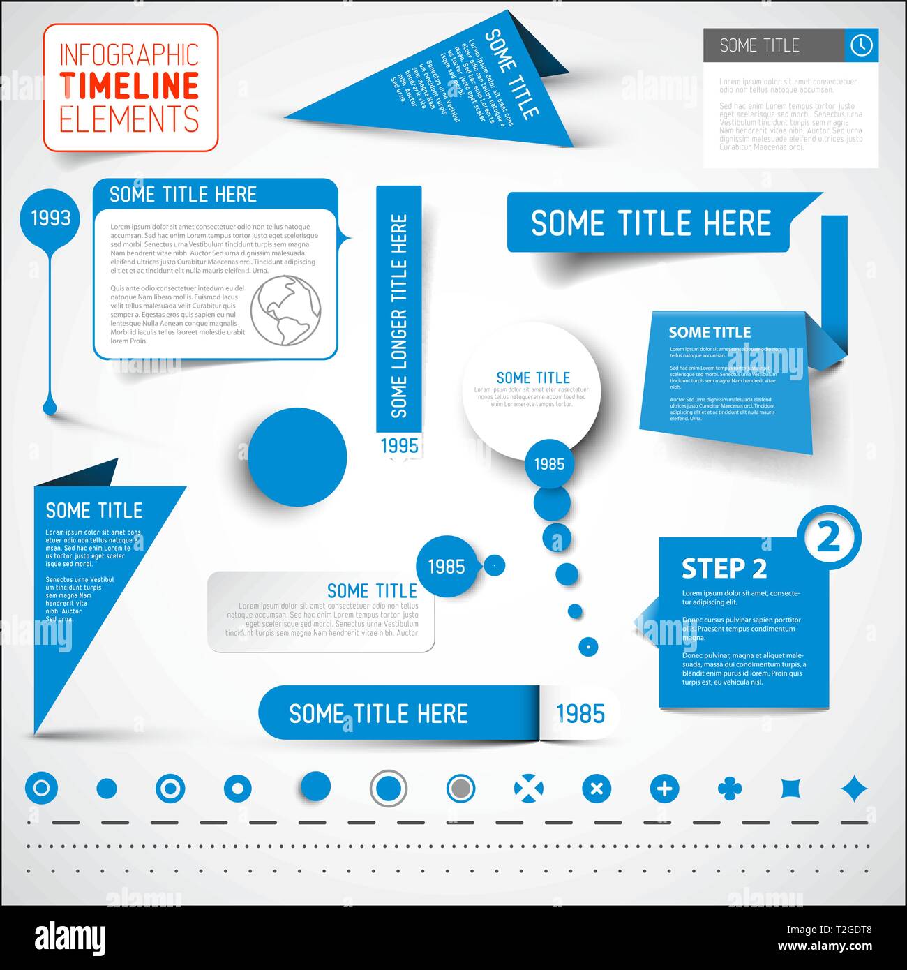 Vector blue infographic timeline elements / template Stock Vector Image ...