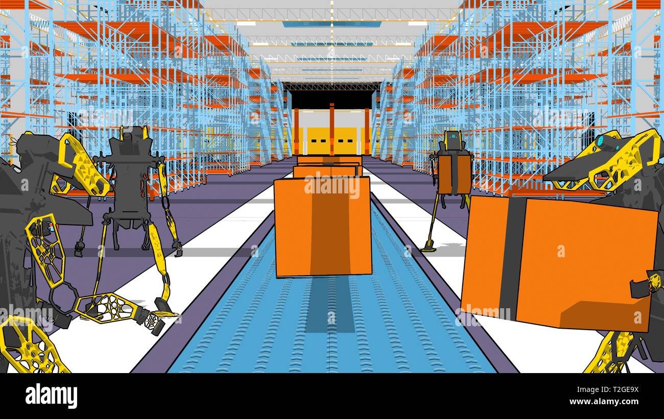 Generative Automation - 3D Illustration Stock Photo - Alamy