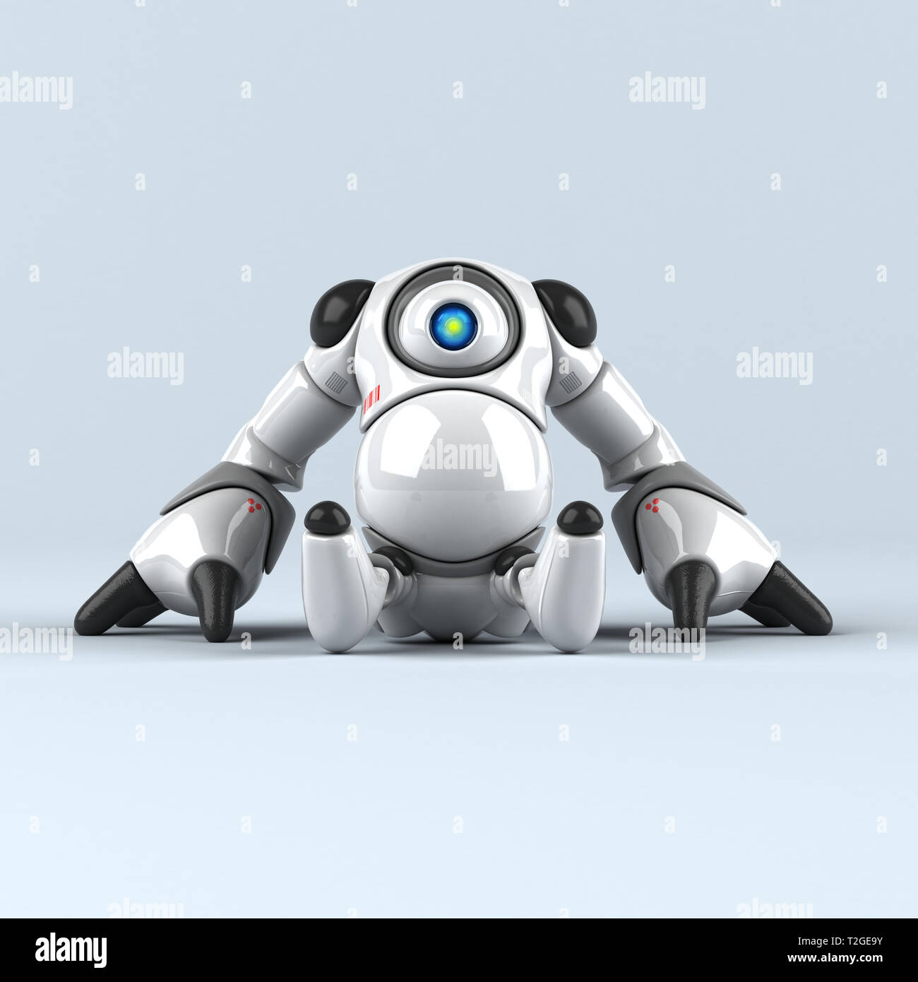 Big robot - 3D Illustration Stock Photo - Alamy