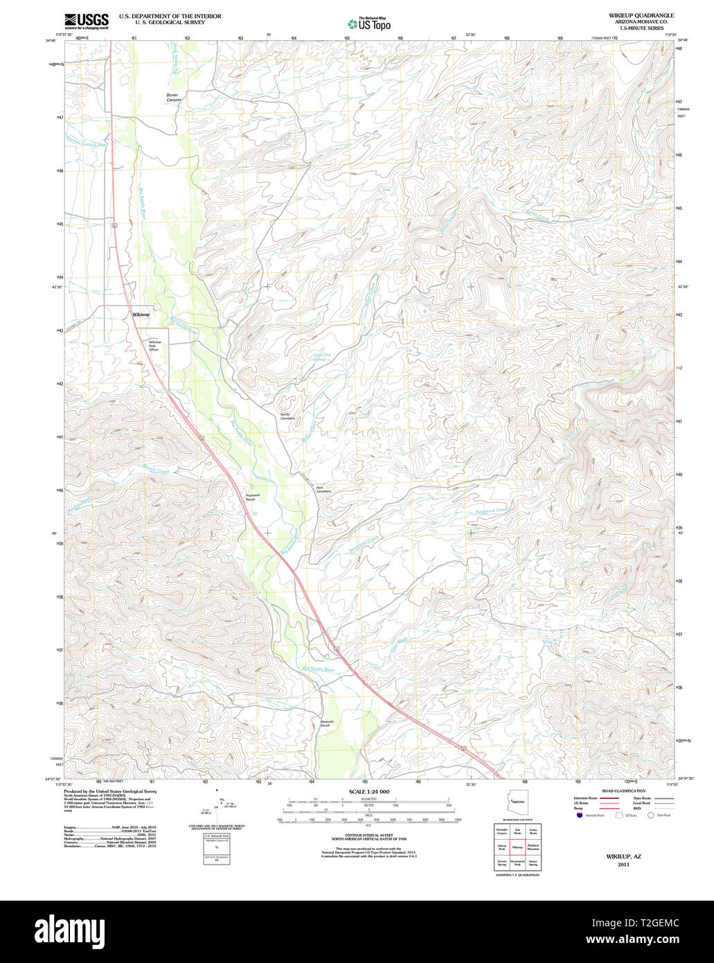 Map of wikieup hi-res stock photography and images - Alamy
