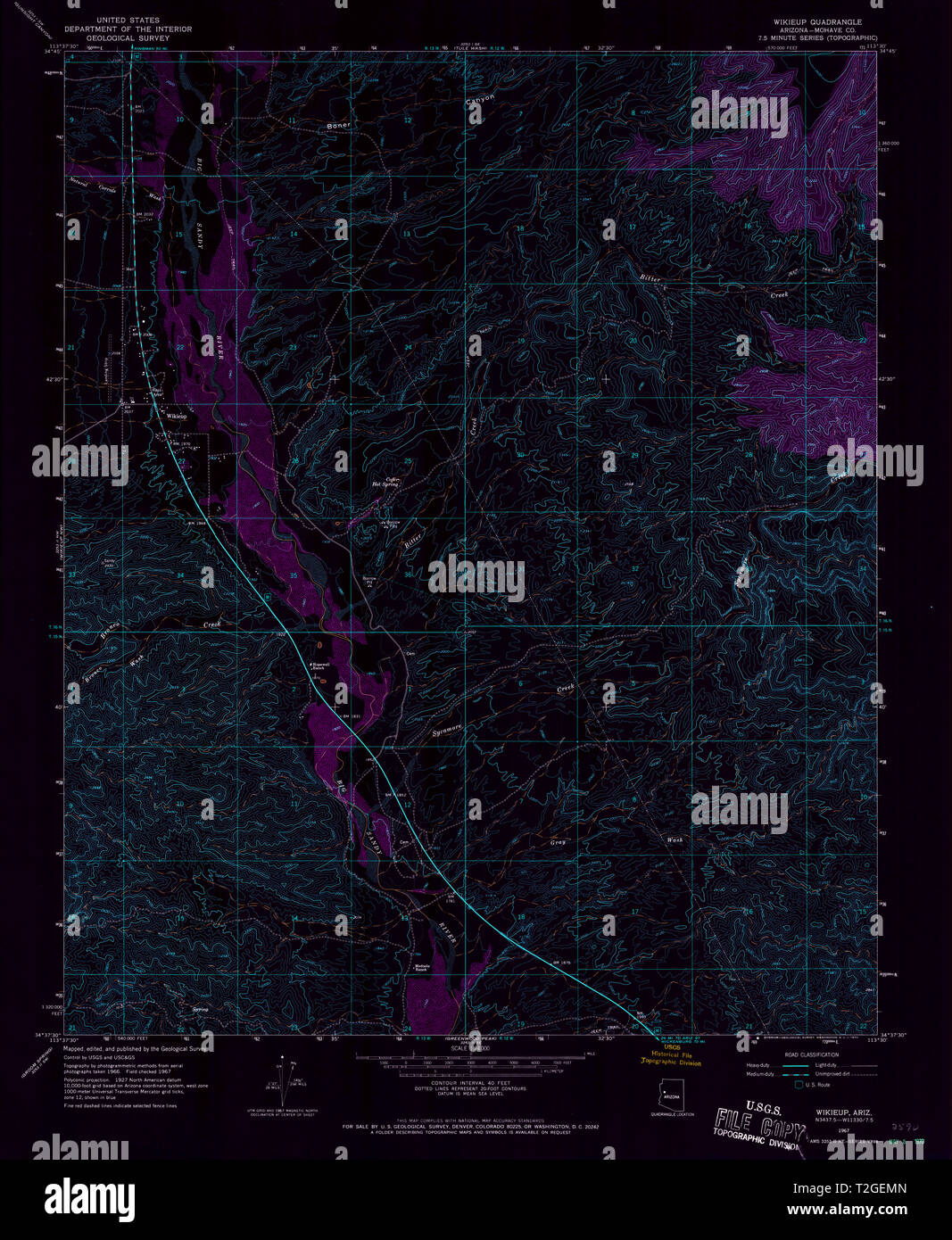 Map of wikieup hi-res stock photography and images - Alamy