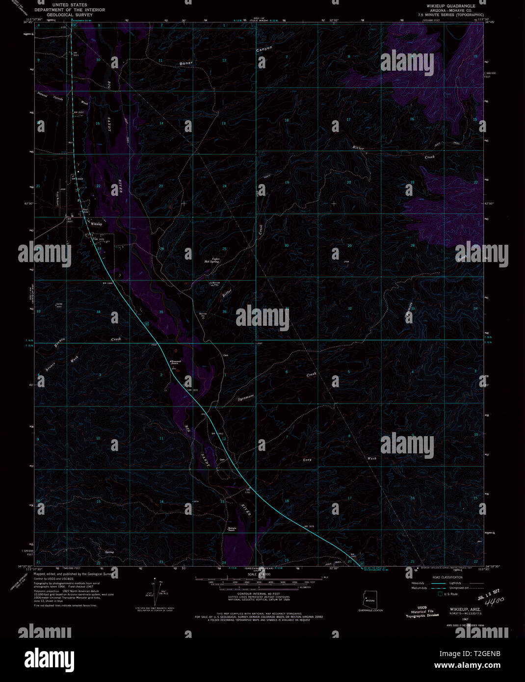 Map of wikieup hi-res stock photography and images - Alamy