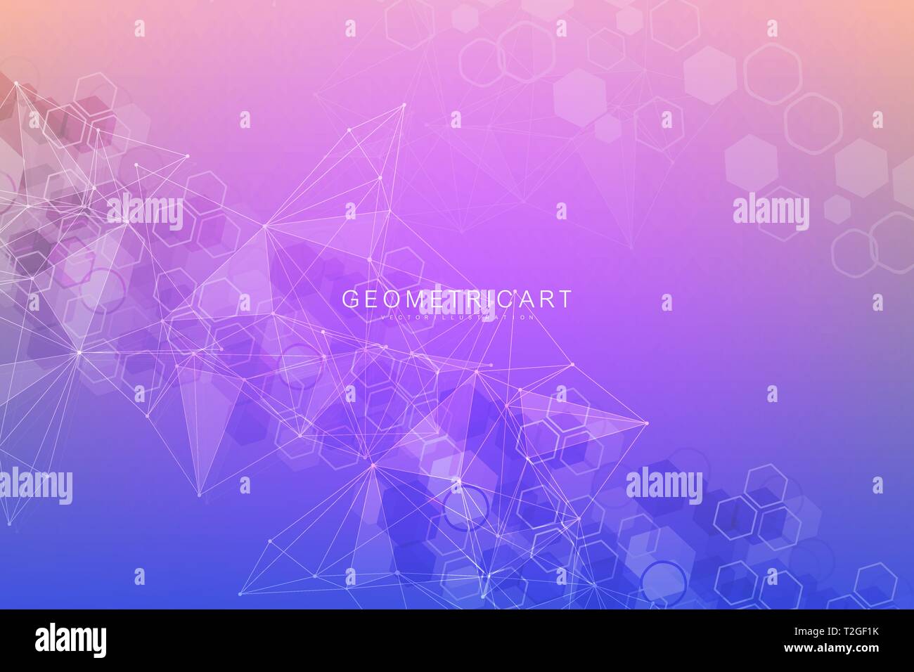 Modern Futuristic Background Of The Scientific Hexagonal Pattern Virtual Abstract Background