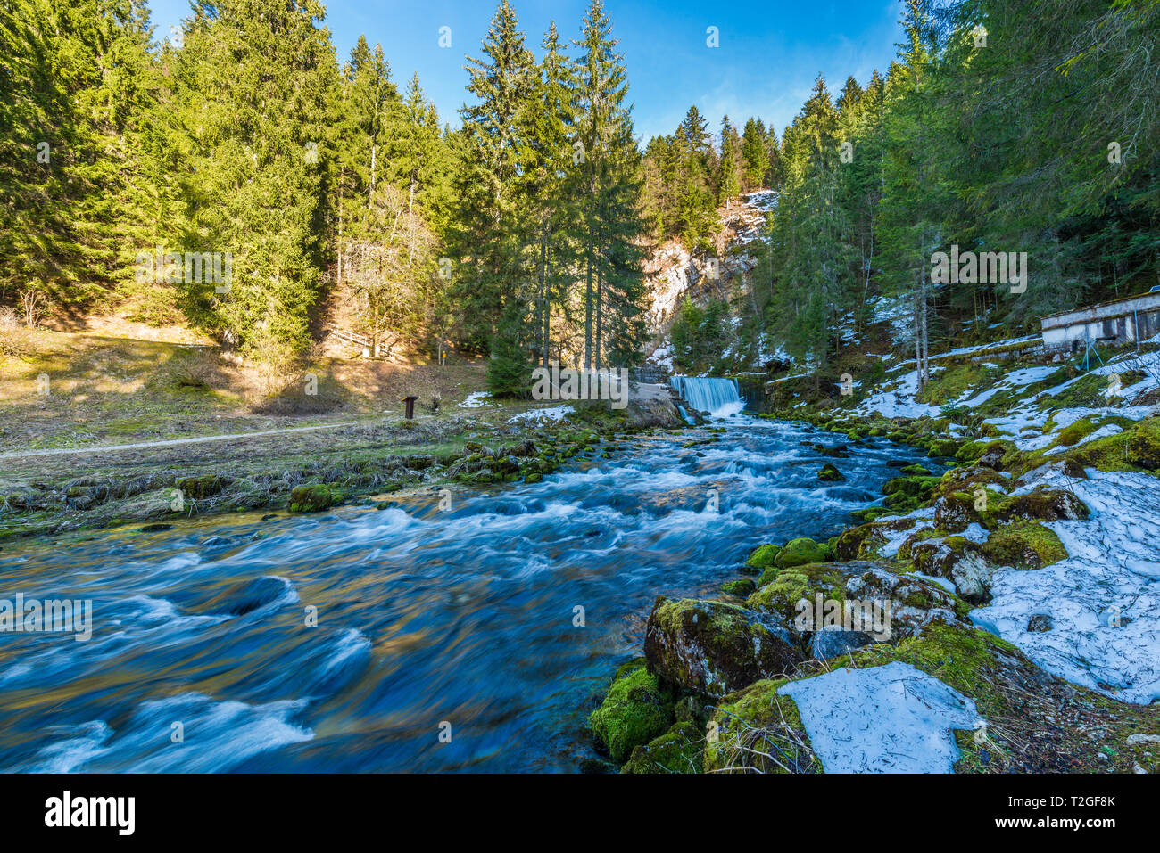 Mouthe (central-eastern France): the Doubs river in the heart of the ...