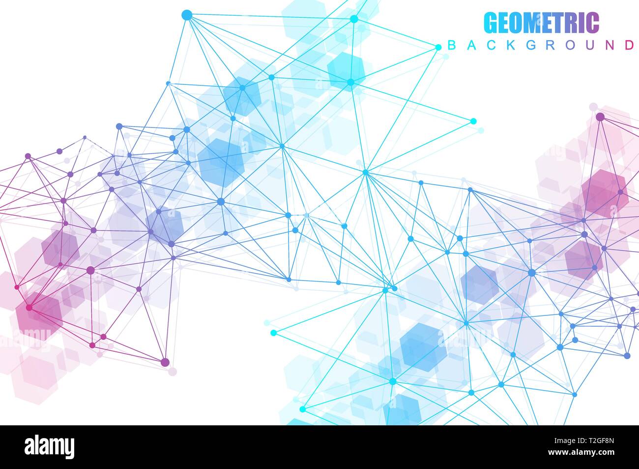 Hexagonal Abstract Background Big Data Visualization Global Network