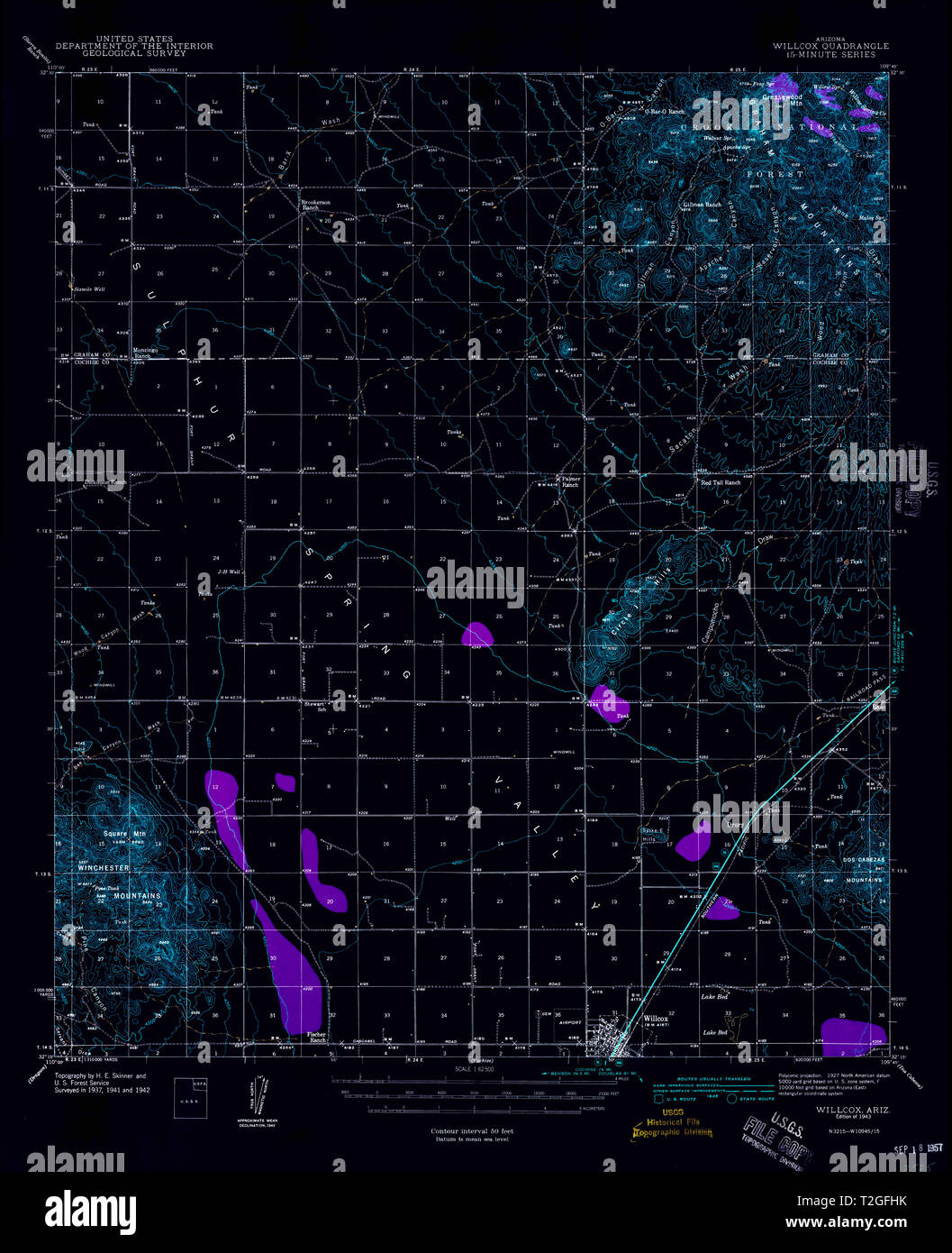 Willcox arizona map hi-res stock photography and images - Alamy