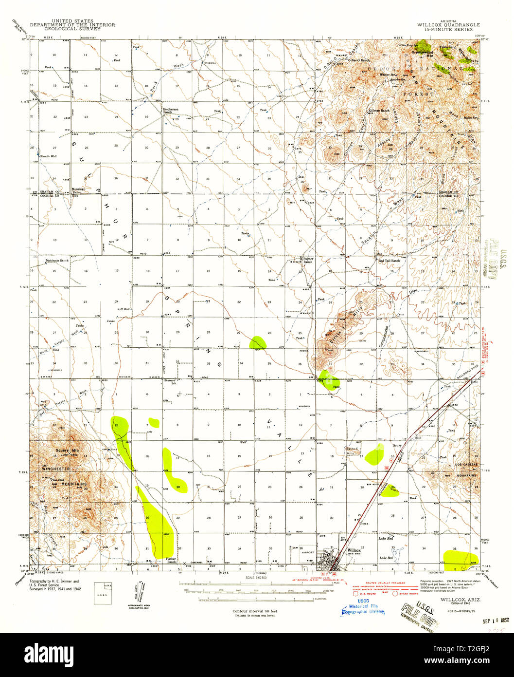 Map of willcox hi-res stock photography and images - Alamy