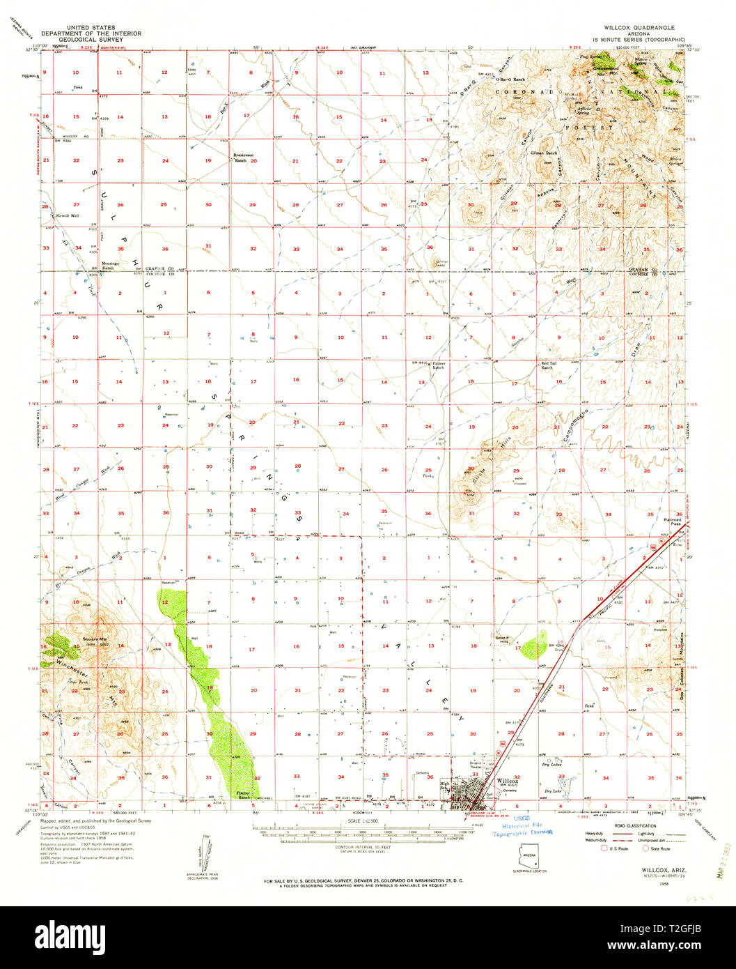 Willcox arizona map hi-res stock photography and images - Alamy